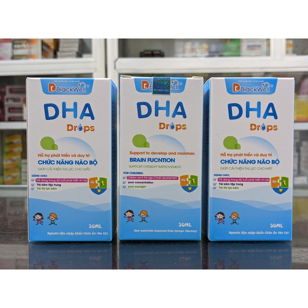 DHA Drops 30ml của Dr.BlackWell giúp phát triển trí não, cải thiện thị ...