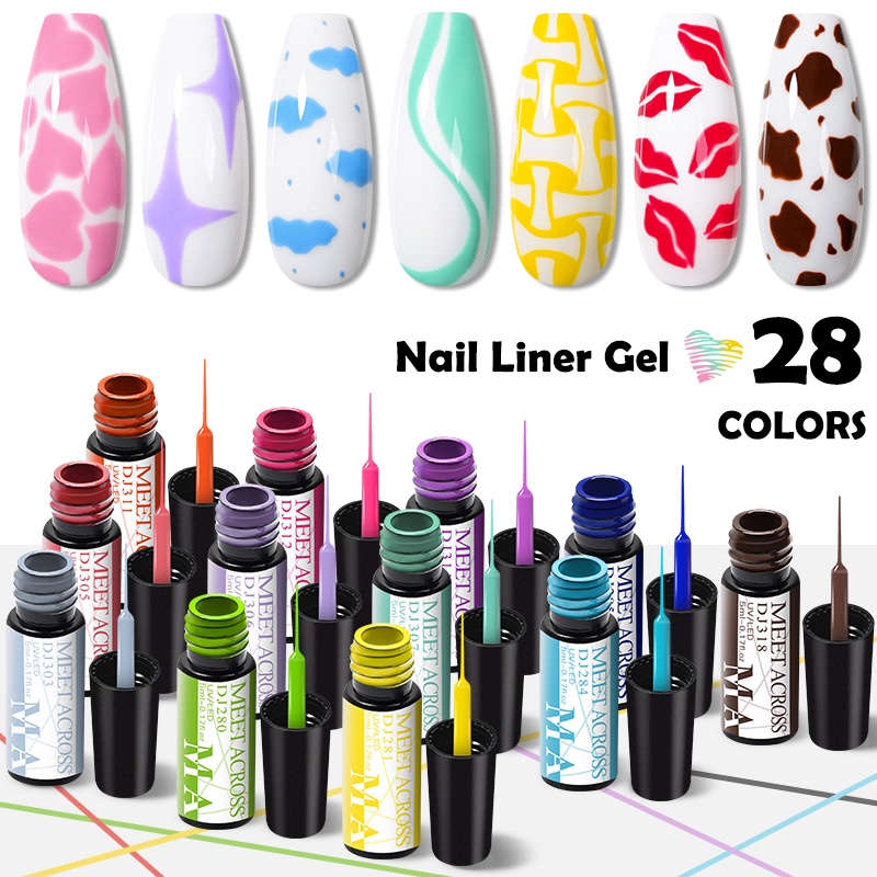 Sơn Móng Gel MTSSII MEET ACROSS 5ml Bán Vĩnh Viễn Vẽ Nét 28 Màu Sắc Nghệ Thuật | Shopee Việt Nam
