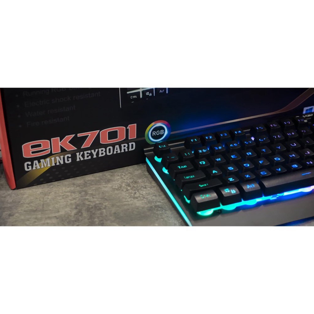 Bàn Phím Giả Cơ Gaming Edra EK701 5 Chế Độ LED RGB (2 màu Black/ Silver ...