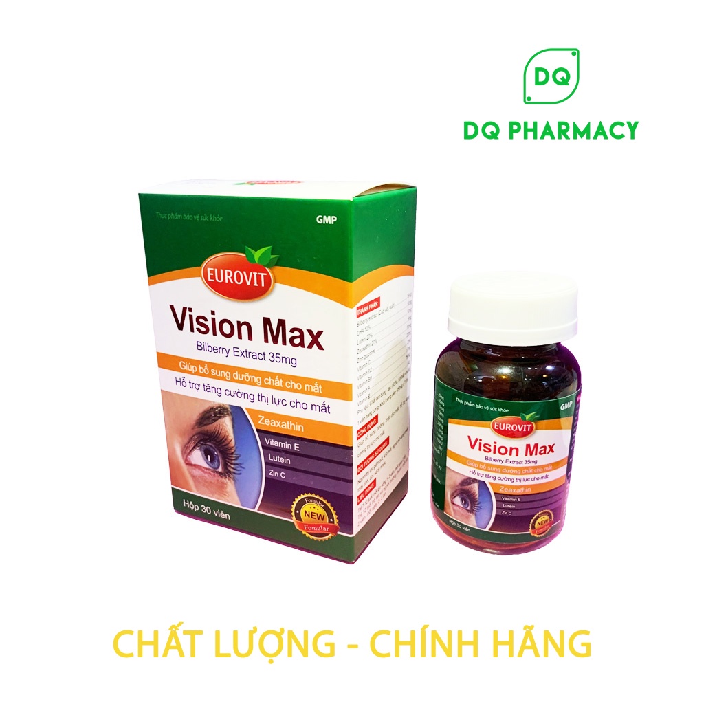Viên uống bổ mắt, thực phẩm chức năng tăng cường thị lực Vision Max hộp ...