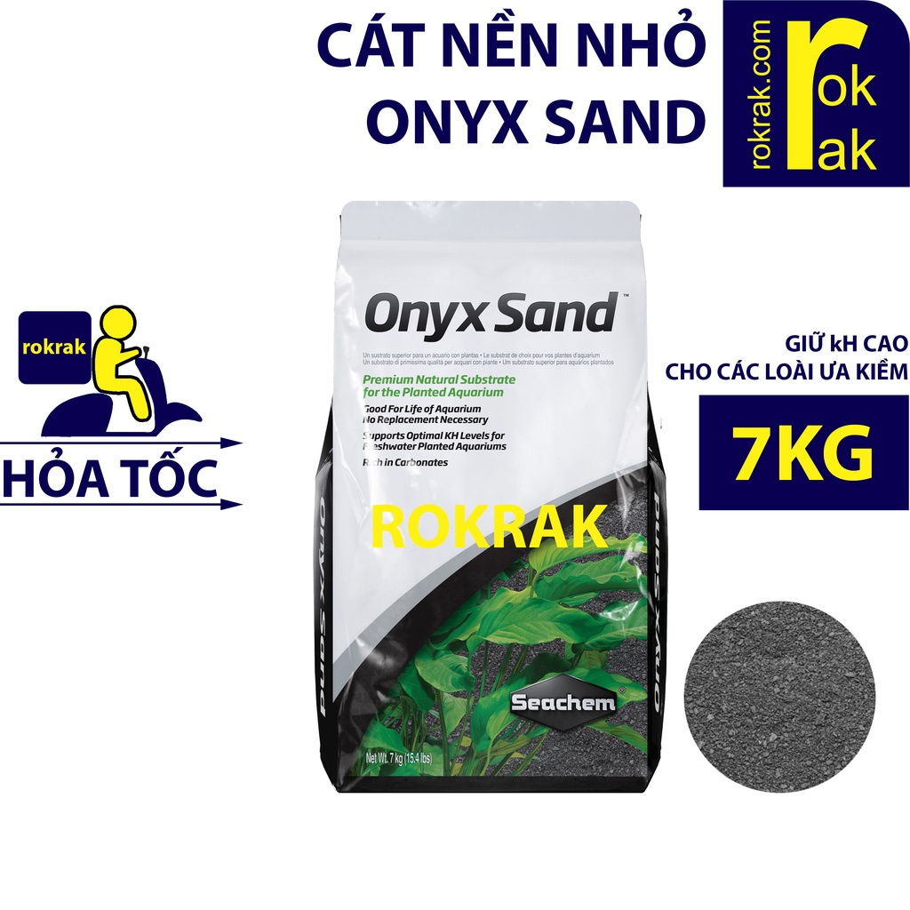 Onyx Sand Bịch 7kg Hạt Nhỏ Nền Seachem Kh Cao Dành Cho Hồ Cá Cảnh ưa Kiềm Hồ Tép Sula