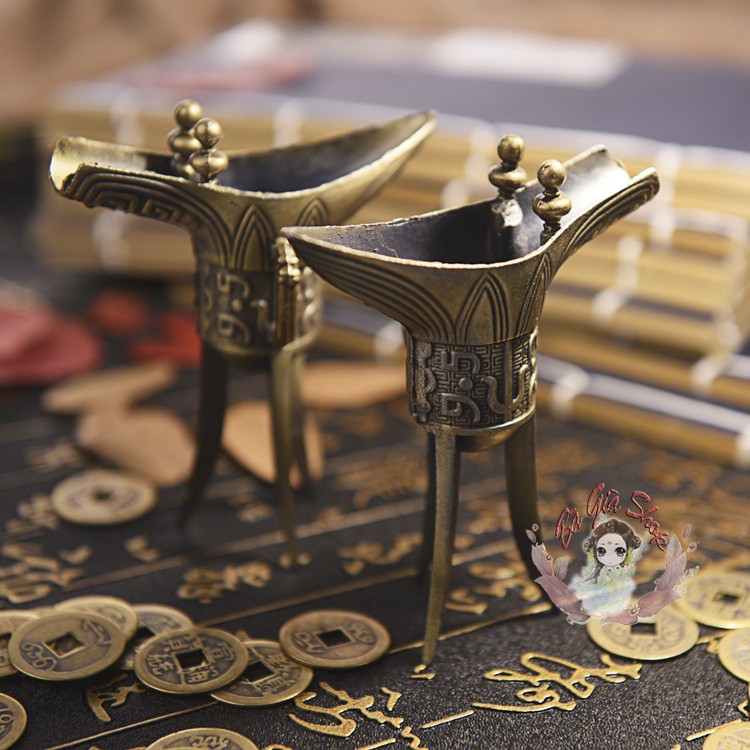 Ly trang trí đạo cụ cổ trang ly giả đồng | Shopee Việt Nam