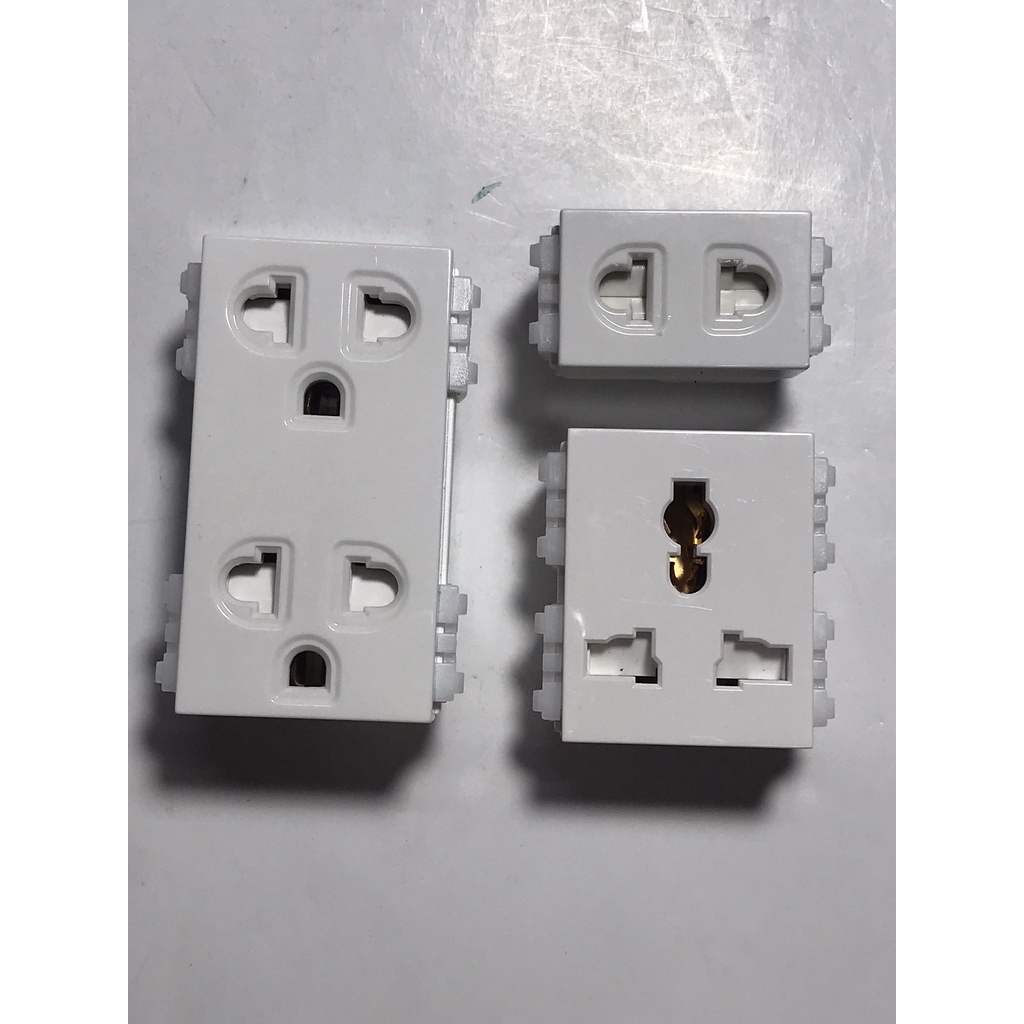 hạt ổ cắm đơn, đôi 2-3 chấu S18CC | Shopee Việt Nam