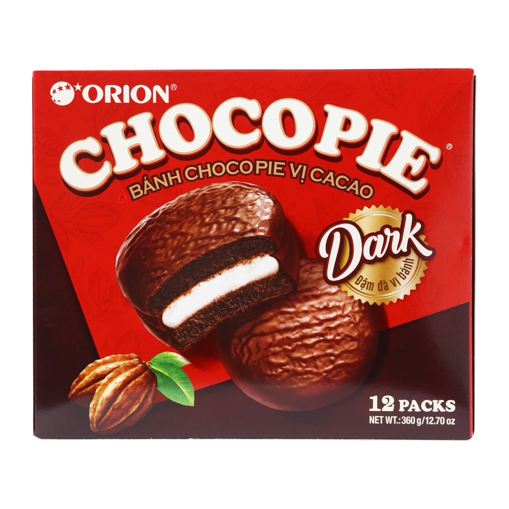 Hộp 12 Gói Bánh Chocopie Orion Cacao 360G/hộp | Shopee Việt Nam
