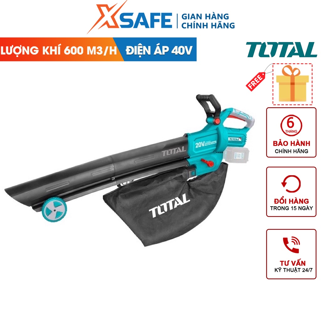 Máy thổi bụi dùng pin 40V TOTAL TABLI2003, tốc độ không khí tối đa ...