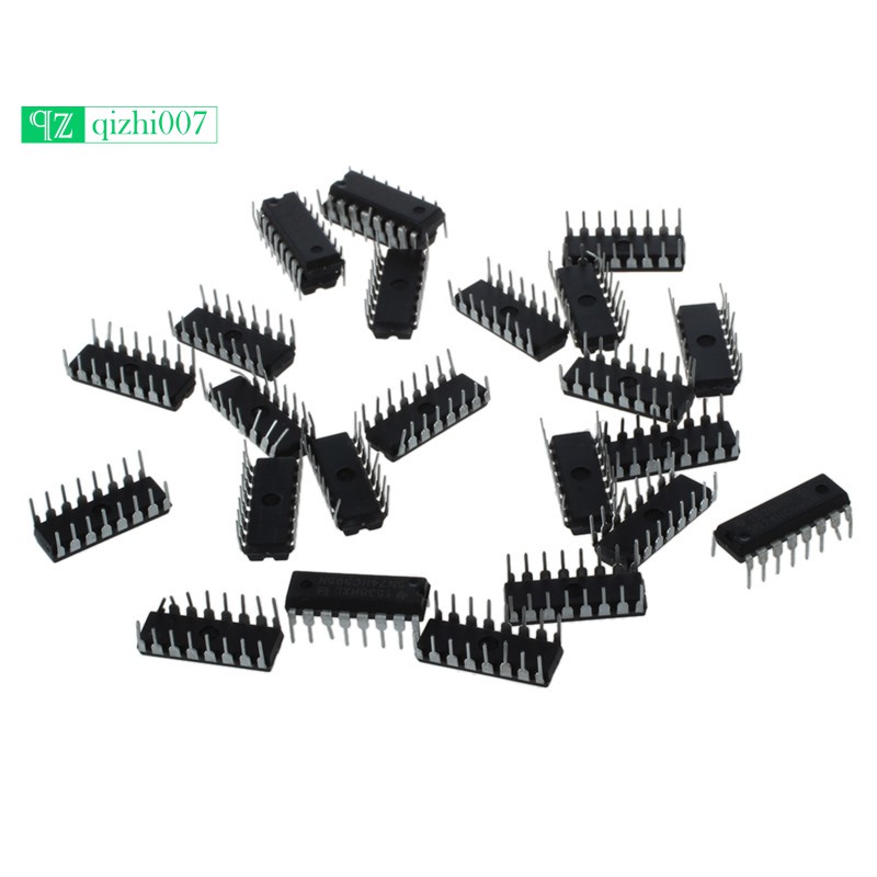 25Pcs 74HC595 IC 8-Bit Shift Register DIP-16 TEXAS Circuit w/ Pins ...