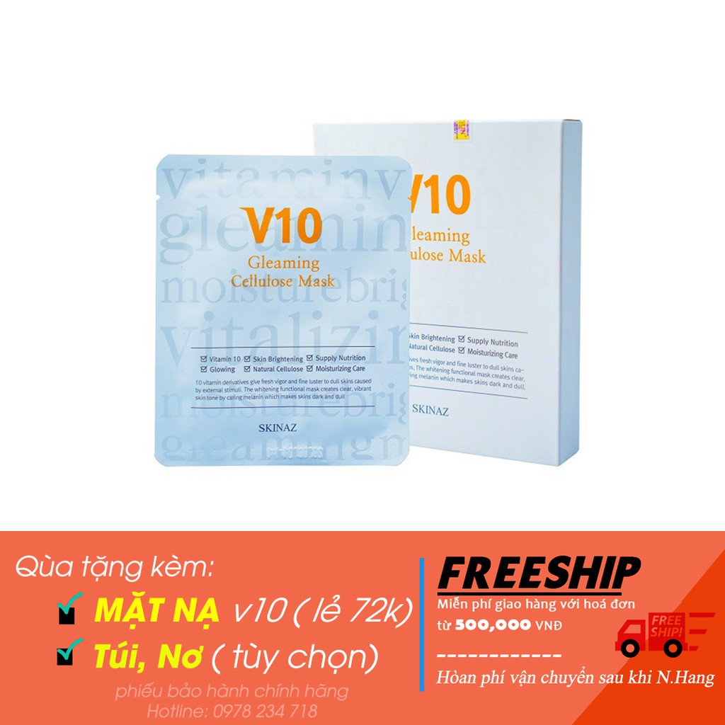 MẶT NẠ SKINAZ V10 Gleaming Cellulose Mask – 25g | Shopee Việt Nam
