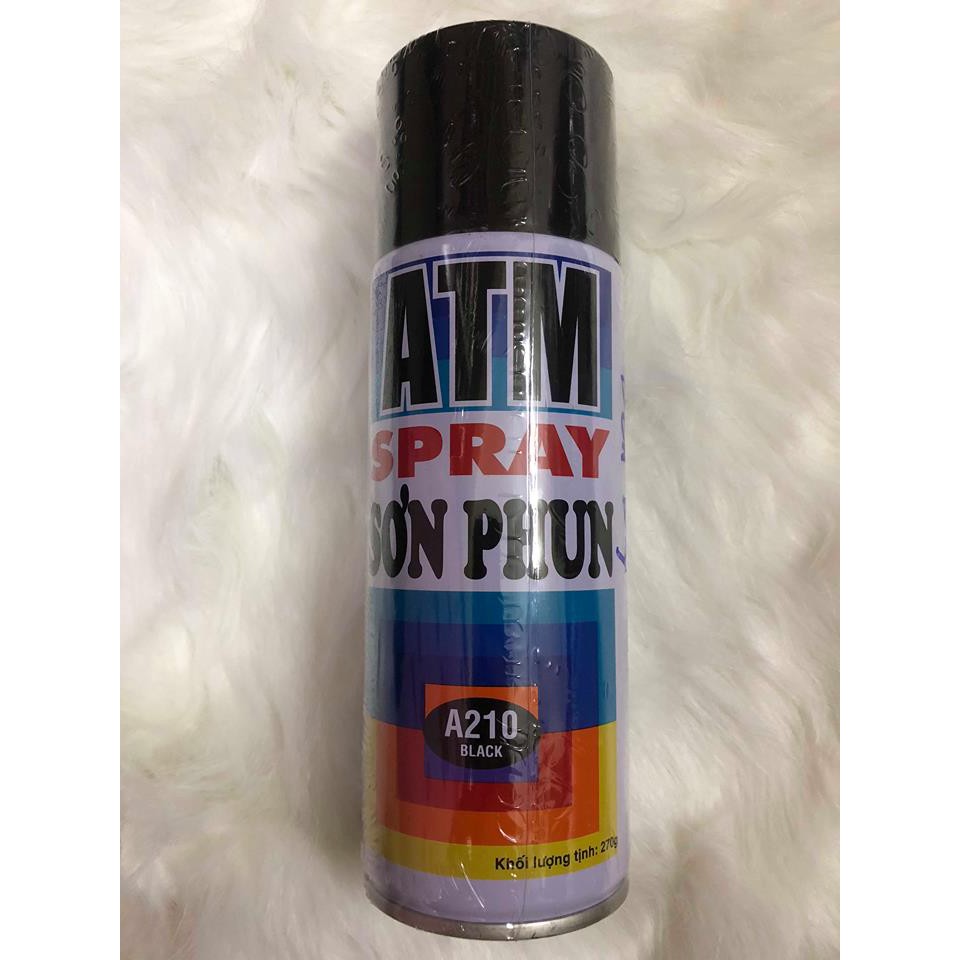 Sơn Xịt ATM Spray A210 Black/ Sơn xịt ATM 210 đen bóng | Shopee Việt Nam