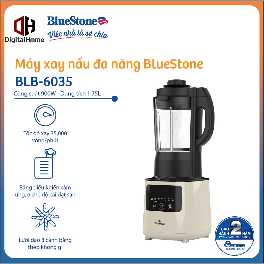 Máy Xay Nấu Đa Năng BlueStone BLB 6035, Công Suất 900W, 35.000 Vòng/Phút, Bảo Hành Chính Hãng 2 ...