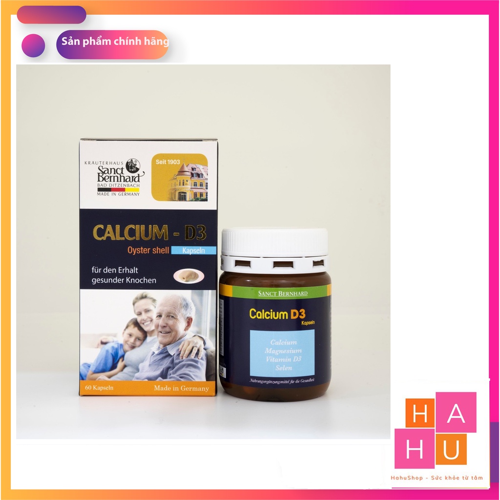 Viên uống bổ sung canxi Calcium D3 Kapseln, dạng nang cứng, hộp 60 viên- [Chính hãng Sanct ...