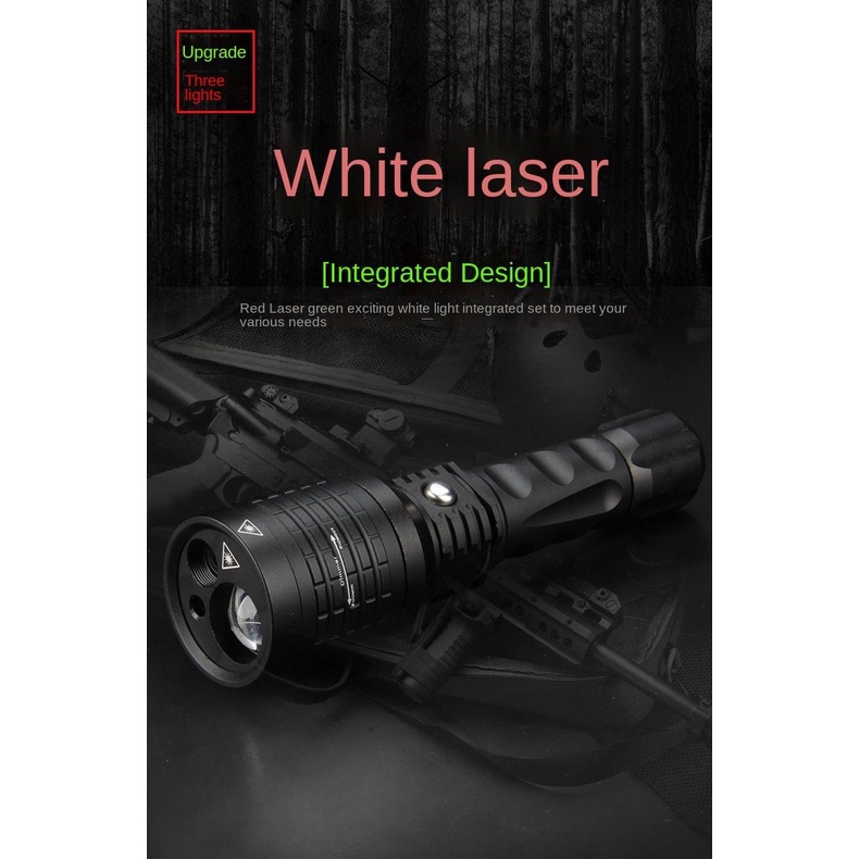 Đèn Pin Mạnh 3 Trong 1 Đèn Pin Laser Ngoài Trời Đèn Xanh Trắng 3 Nguồn Sáng Hồng Ngoại Đèn Pin ...