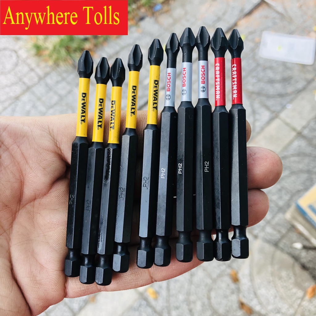 Mũi Vặn Vít DEWALT - BOSCH - CRAFTSMAN PH1 PH2 PH3 (9cm) | Shopee Việt Nam
