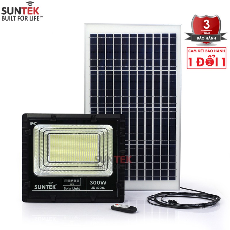 Đèn Pha Năng Lượng Mặt Trời SUNTEK LED Solar Light JD-8300 300W - Hàng ...