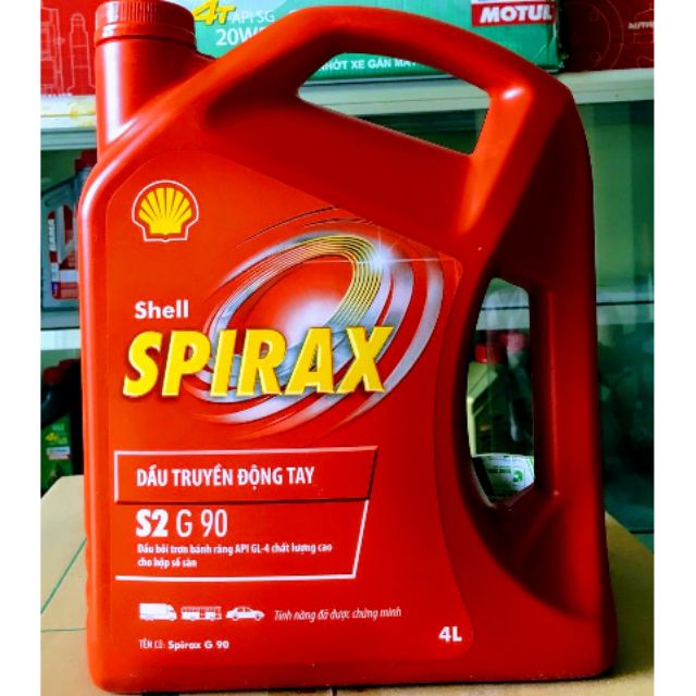 Dầu nhớt Shell SPIRAX S2 G 90 4 lít dùng bôi trơn bánh răng theo tiêu ...
