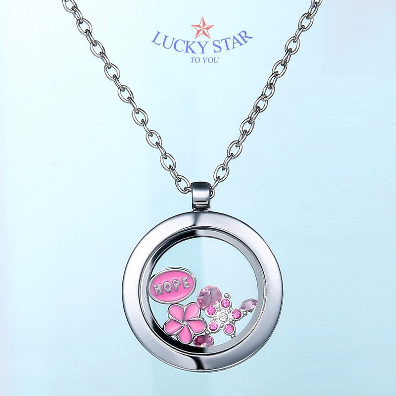 Dây chuyền kỷ niệm nam nữ thời trang - rỗng , nắp bật locket | Shopee ...