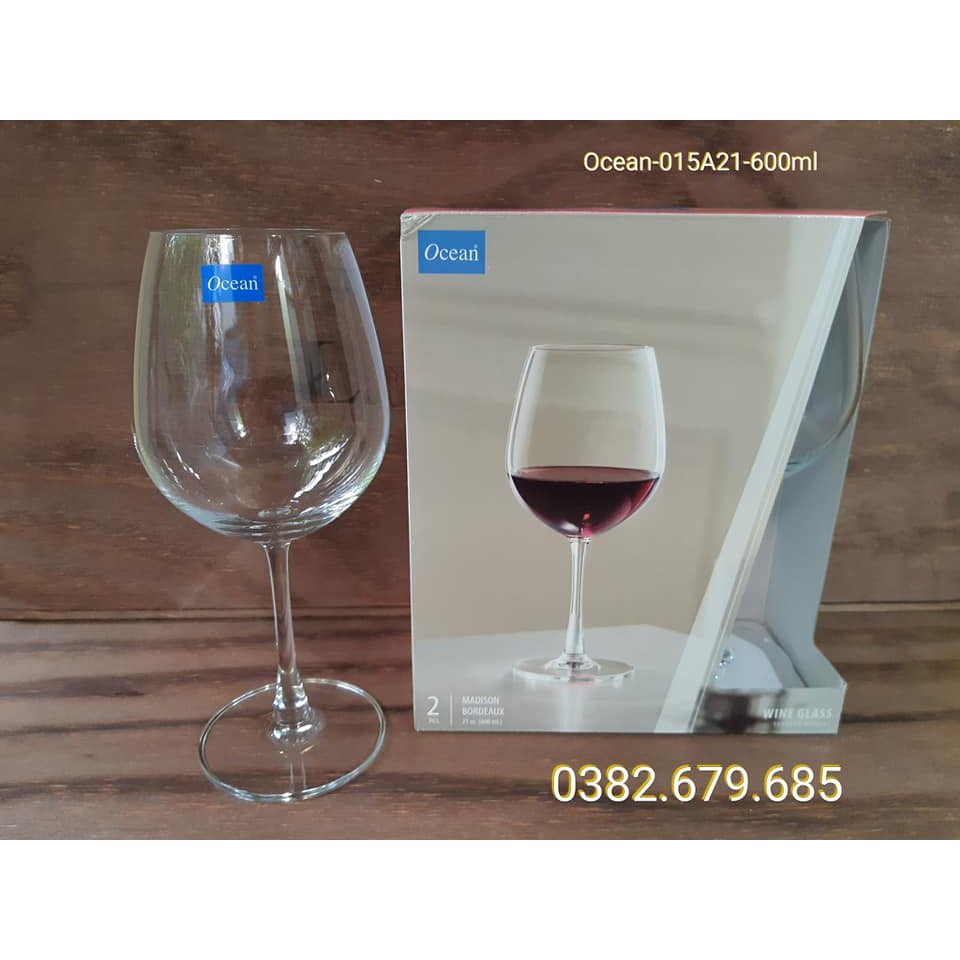 {Chính hãng} Bộ 2 ly vang ocean MADISON BORDEAUX 600ml - 1015A21 (set 2 ...