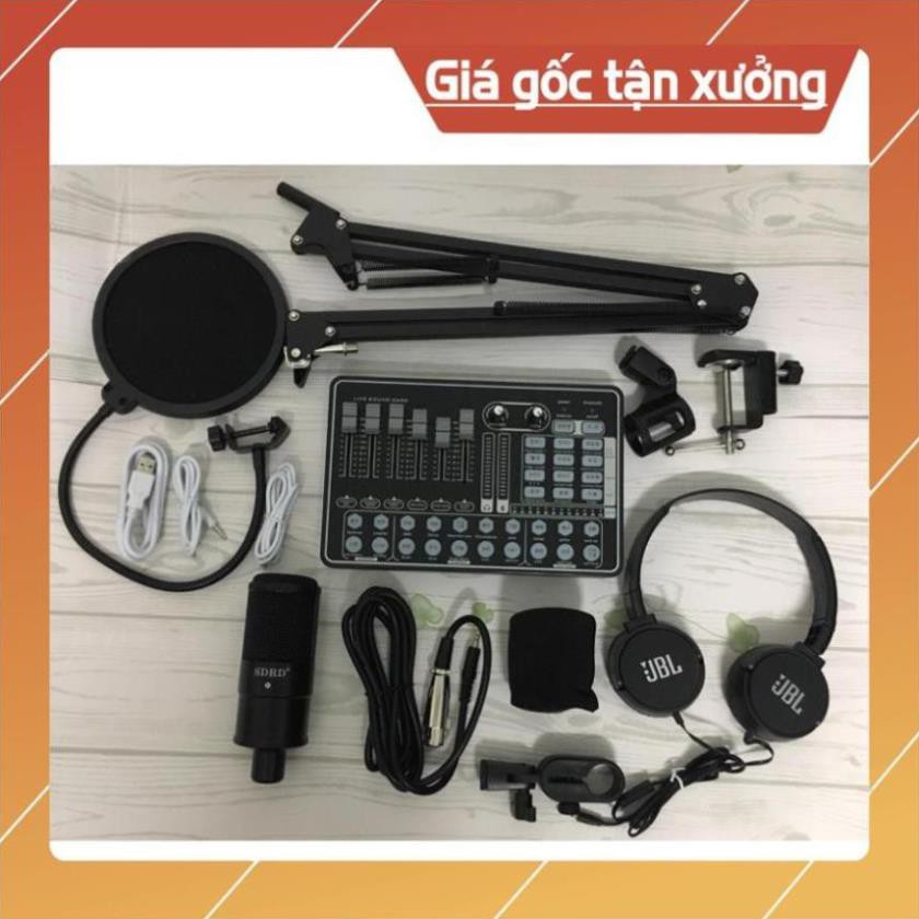 combo Micro Thu Âm Livestream Mic SD 203 Sound card H9 pro autotune có ...