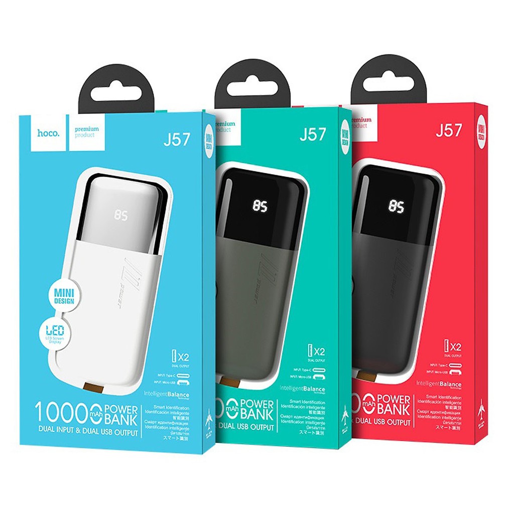 hoco. J57 Sạc Dự Phòng 10000mah Có Đèn Led (Màu sắc ngẫu nhiên) | Shopee Việt Nam