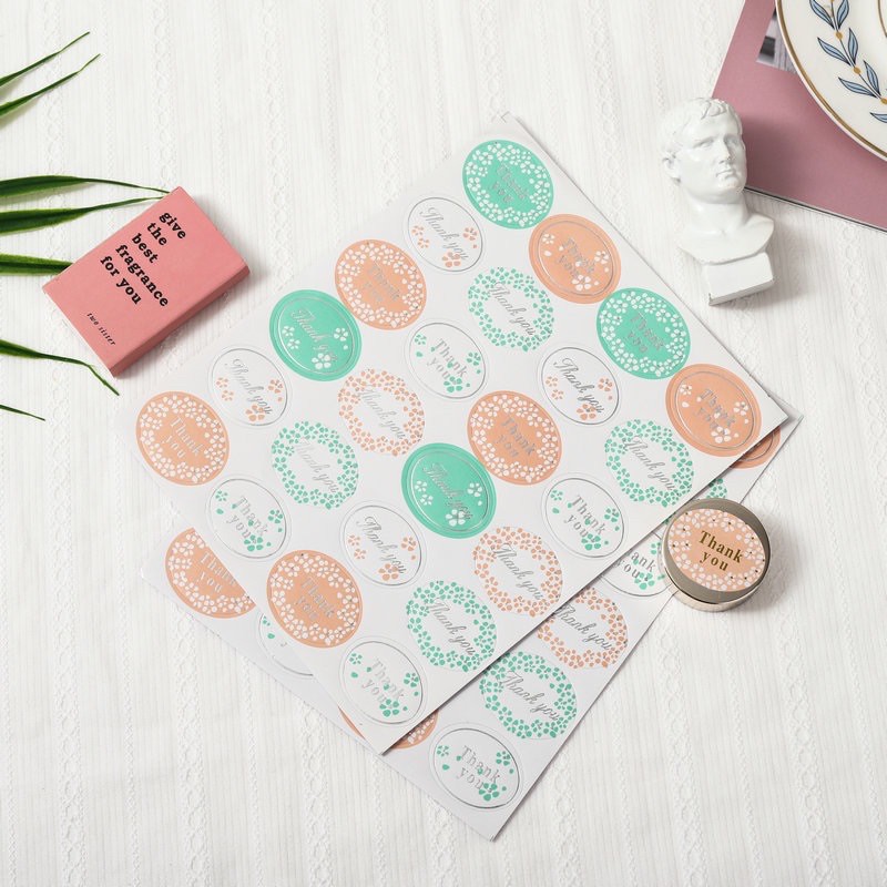 SỈ 3K bìa 24 tem dán decal sticker dập nhũ THANK YOU TK33 | Shopee Việt Nam