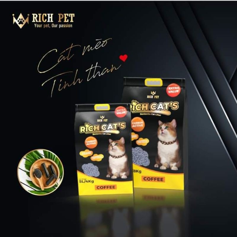 Cát vệ sinh than hoạt tính RICHCAT’S 10 Lít(8KG) | Shopee Việt Nam