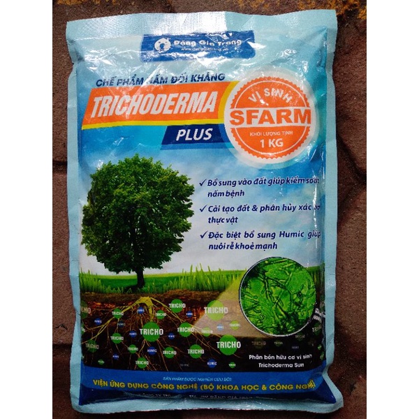 1KG NẤM ĐỐI KHÁNG TRICHODERMA PLUS SFARM ĐẶNG GIA TRANG. | Shopee Việt Nam