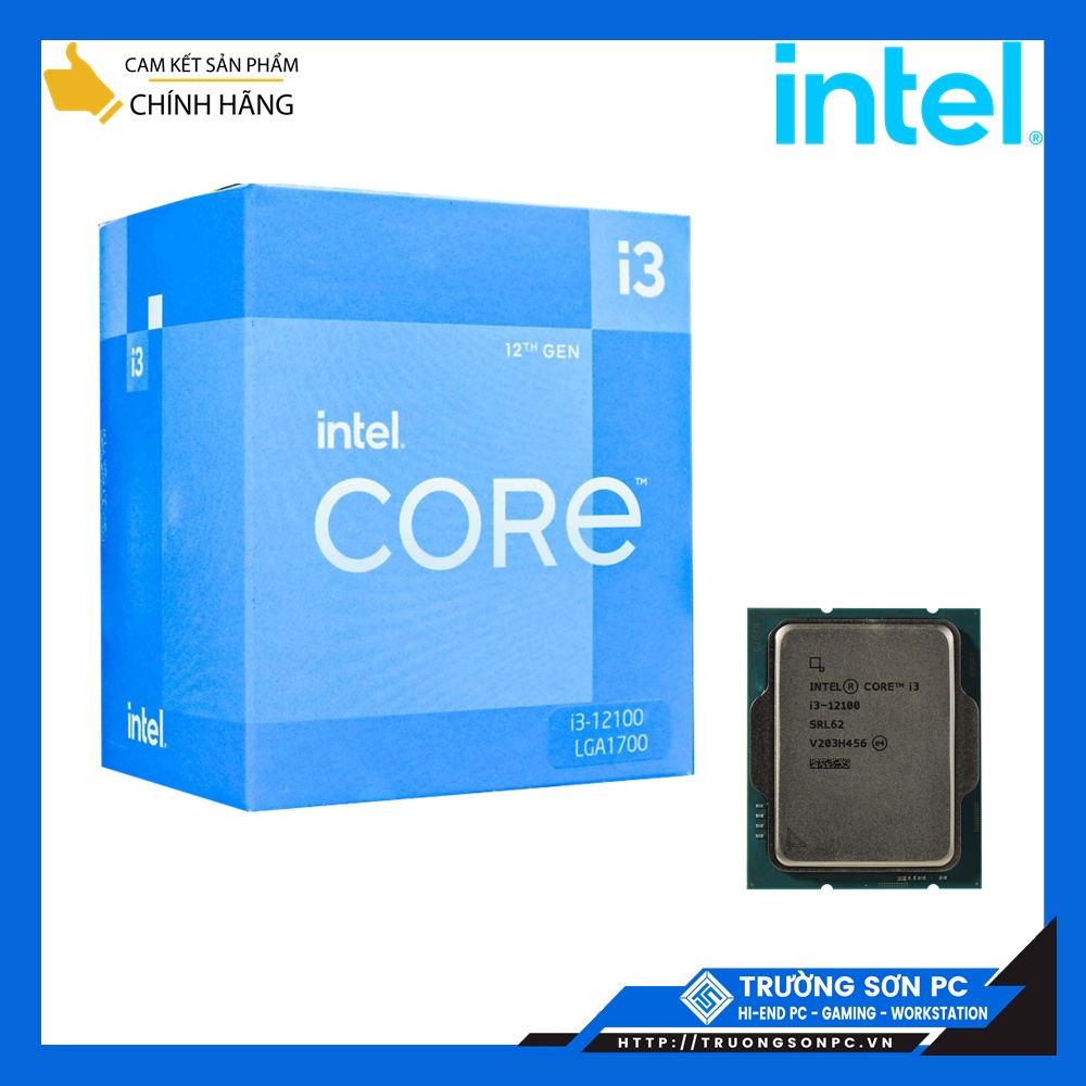 CPU Intel Core i3 12100 (3.3GHz turbo up to 4.3Ghz, 4 Cores 8 Threads, 12MB Cache, 58W) | Full ...