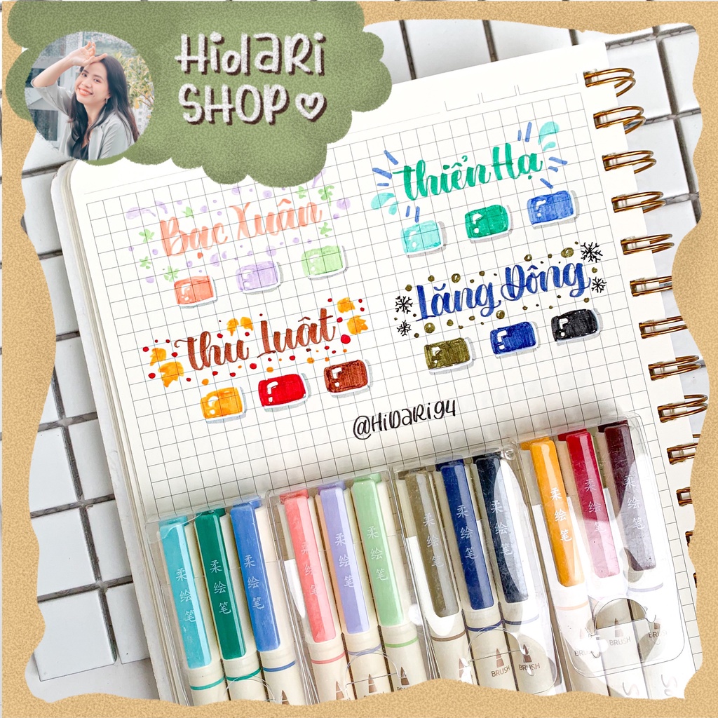 SET 3 Bút Luyện Calligraphy Soft Brush Sign Pen - Hidari | Shopee Việt Nam