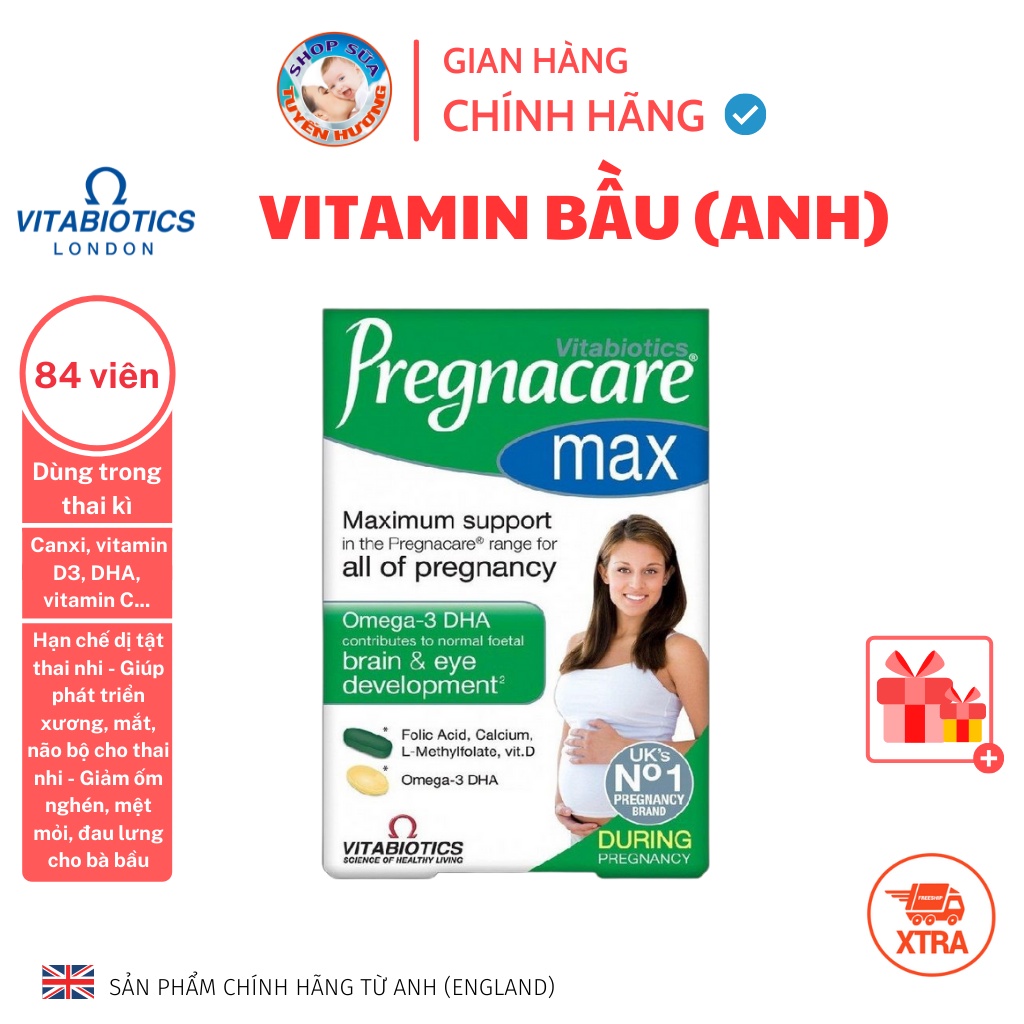 [Anh] Vitamin Bà Bầu Pregnancare Max 84 viên | Shopee Việt Nam