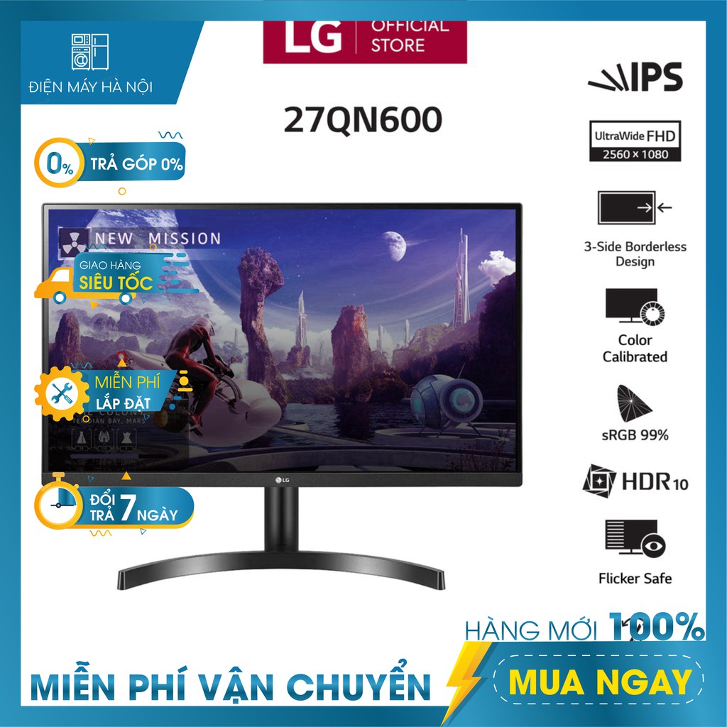 Màn Hình LG 27QN600 27" IPS QHD (2560x1440) HDR AMD Freesync | Shopee Việt Nam