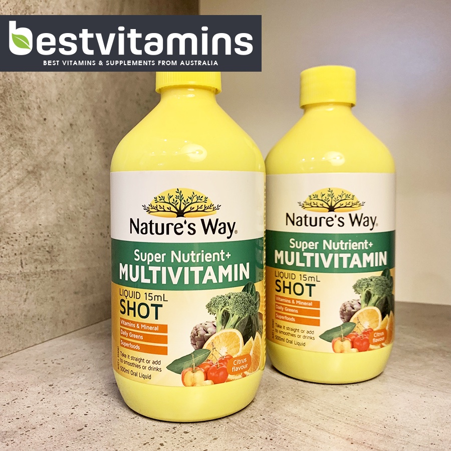 [CHÍNH HÃNG] Thức uống siêu dinh dưỡng Nature’s Way Super Nutrient Multivitamin Liquid 500ML bổ ...