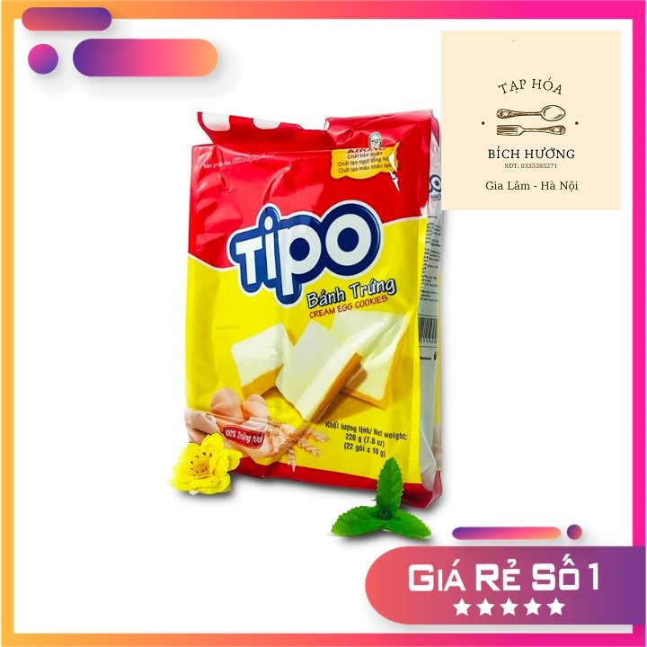 Bánh trứng Tipo siêu ngon tiện lợi thích hợp cho bữa sáng loại 220g ...
