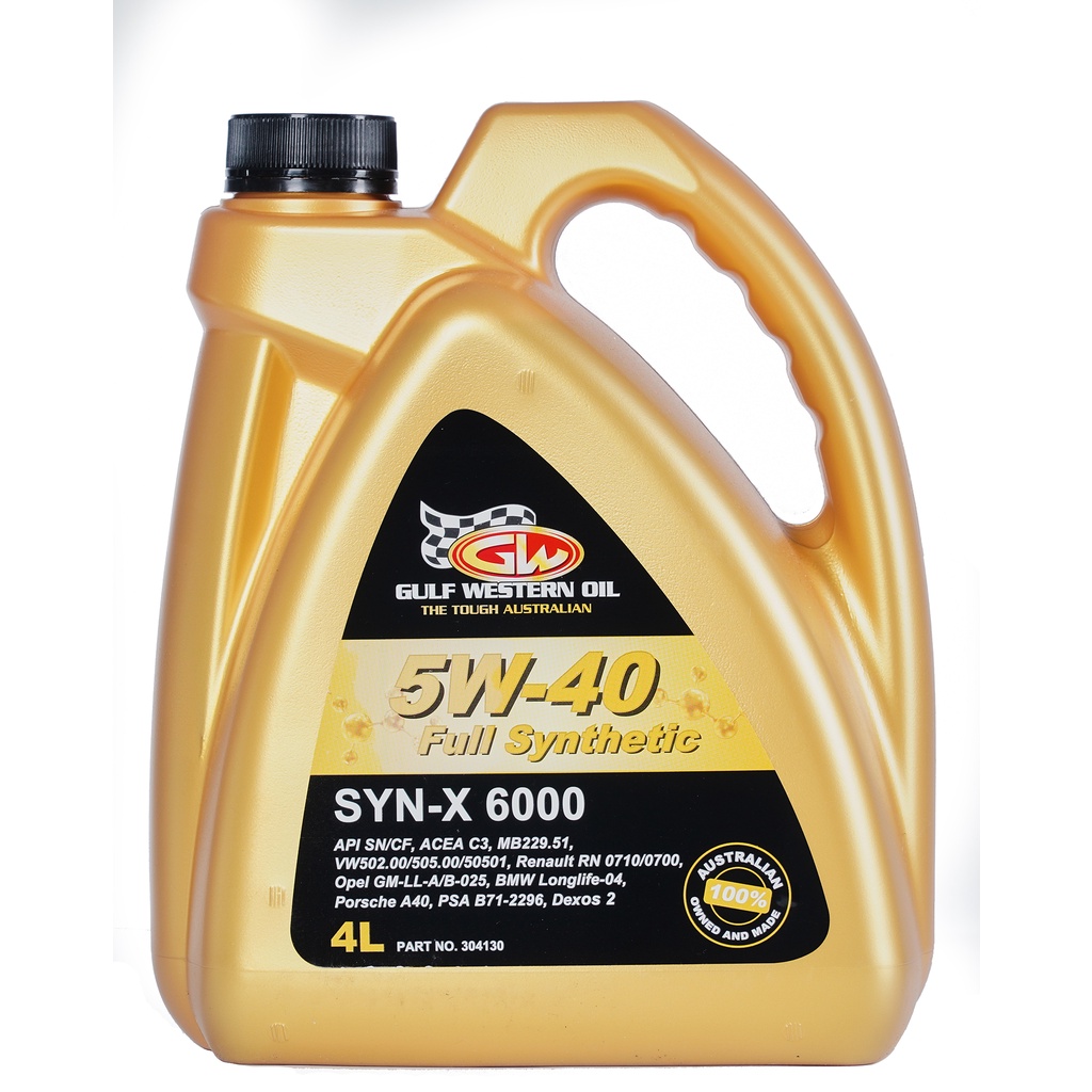 Nhớt động cơ Ôtô Gulf Western Oil SYN-X 6000 FULL SYN 5W-40 4L | Shopee ...