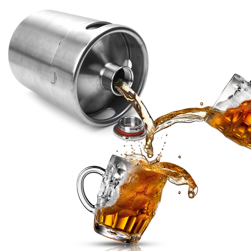 2L Homebrew Growler Mini Keg Stainless Steel Beer Home Brewing Making ...