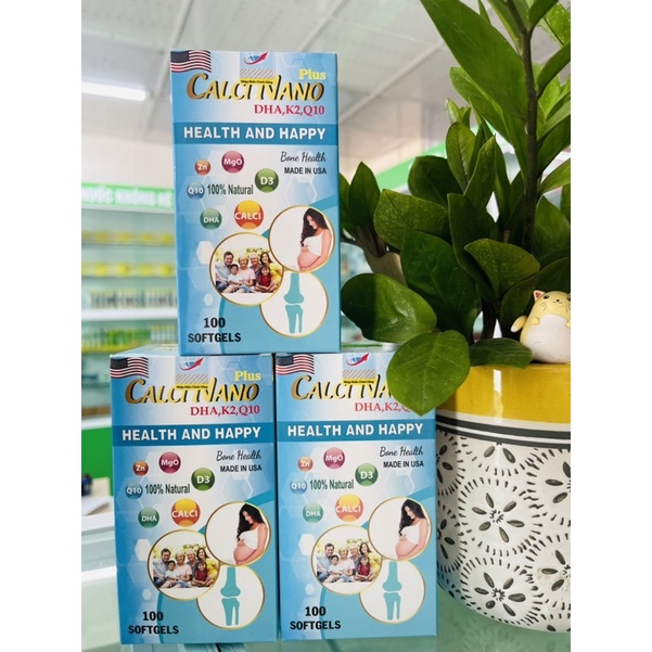 Viên uống Canxi nano plus HEALTH AND HAPPY - Bổ sung cho mẹ bầu, người có nhu cầu bổ sung canxi ...