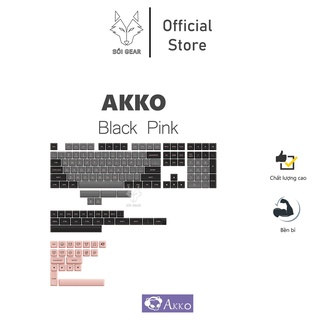 Bộ nút bàn phím cơ | AKKO Keycap set – Black Pink (PBT DoubleShot/ASA ...
