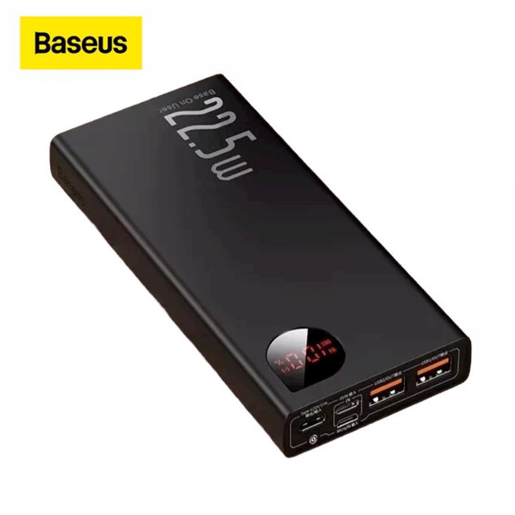 Pin sạc dự phòng sạc nhanh pd 22.5W Baseus 4 cổng 10000mah 20000mAh 30000mAh led hiểm thị tiện ...