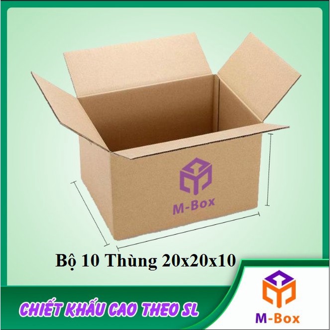 Bộ 10 Thùng Hộp Carton Size 20x20x10 CM | Shopee Việt Nam