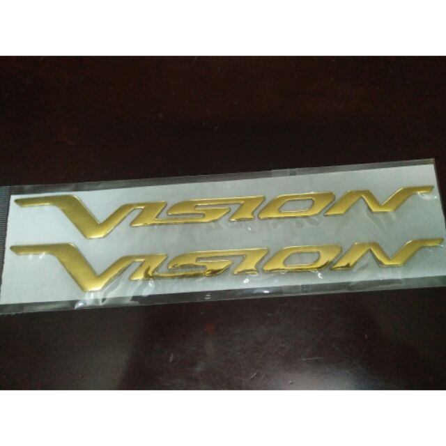 Bộ chữ nổi honda Vision 2014 màu crôm vàng | Shopee Việt Nam