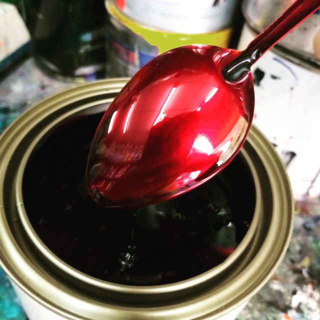 Sơn màu đỏ trong cherry H8 màu candy 1K lon 1 lít, màu đỏ candy 1K dùng ...