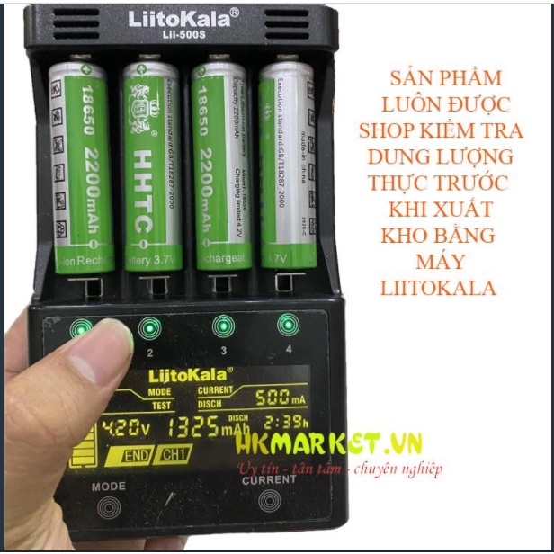 Pin sạc 18650 HHTC 2200mah 3.7v đúng chuẩn, pin sạc dành cho loa, pin ...