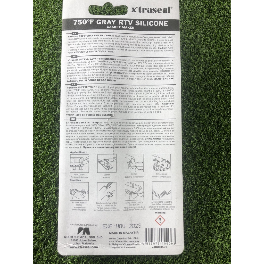Keo tạo gioăng chịu nhiệt X'traseal 750F Gray RTV Silicone 85gram ...