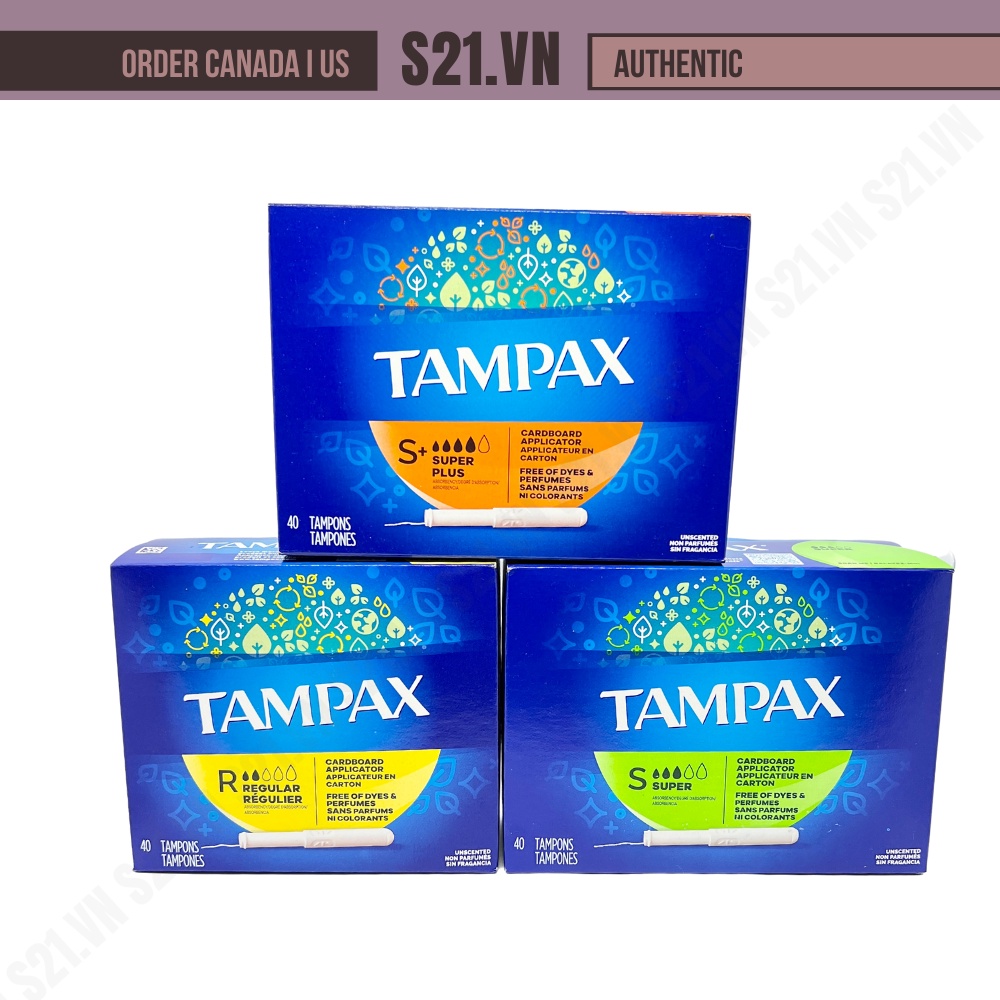 Băng Vệ Sinh Tampon Tampax Ống Bằng Bìa Cacton Cardboard Applicator 20 ...