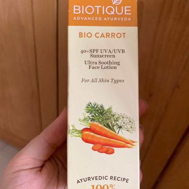 Kem chống nắng Biotique - Bio carrot ultra soothing lotion 40+spf ...
