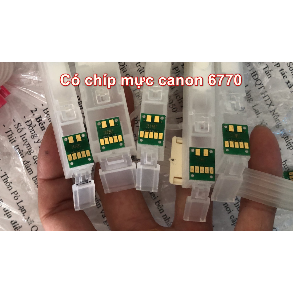 Bộ chíp mực ngoài máy Epson 1430 canon 6770 6860 ip8770 CLI-751 Gray ...