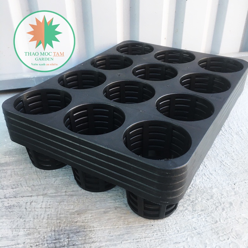 5 Khay đựng chậu 12 lỗ tròn – Đựng chậu trồng cây, ươm cây | Shopee Việt Nam