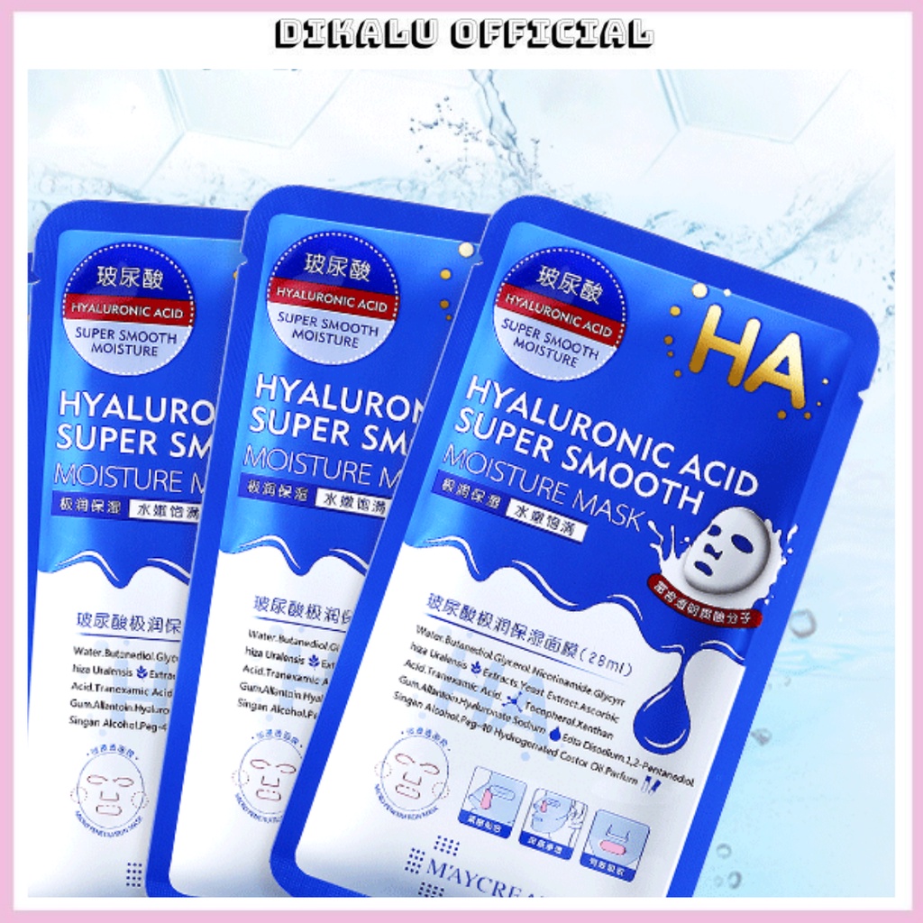 Mặt Nạ HA Maycreate Dưỡng Ẩm Trắng Da - Mask HA Hàng Nội Địa Trung MMN1 ...