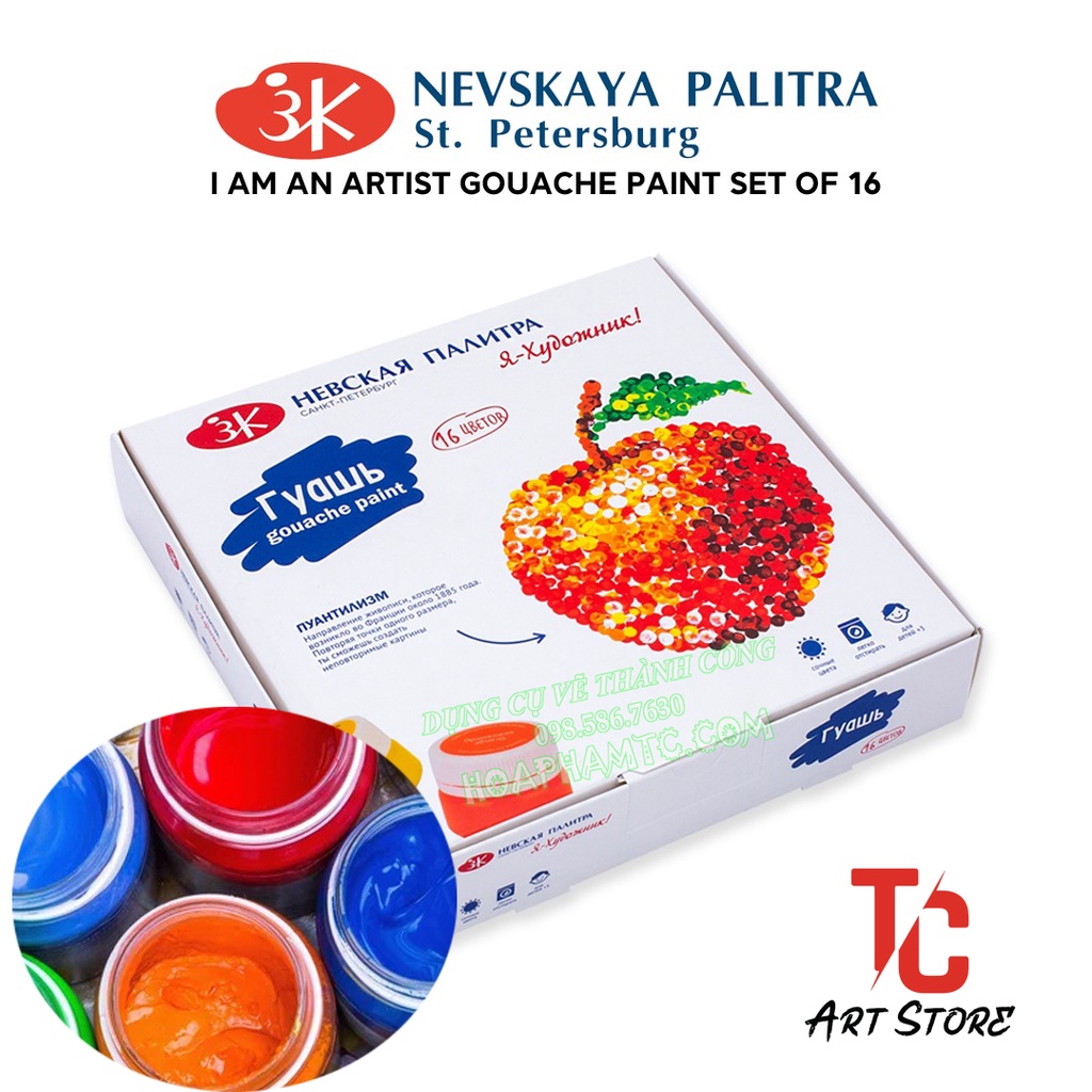 Bộ Màu Gouache Nevskaya Palitra (I'm An Artist) - Nhập Khẩu từ Nga ...
