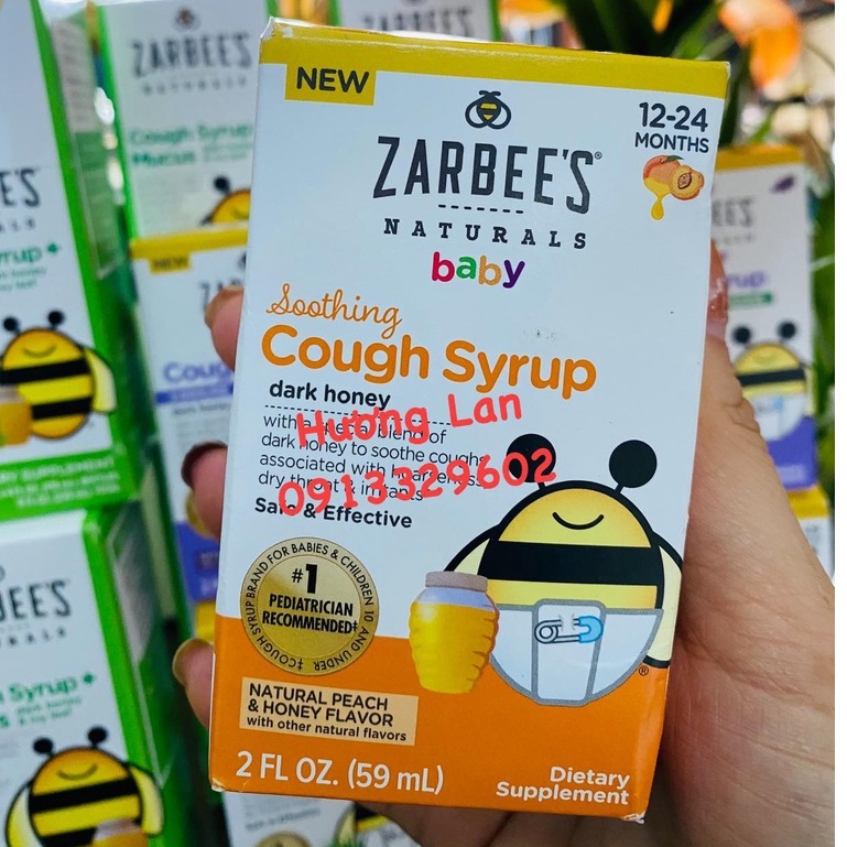 Hộp Đựng Siro Con Ong Zarbee Dark Honey + ZinC Naturals Baby Syrup ...