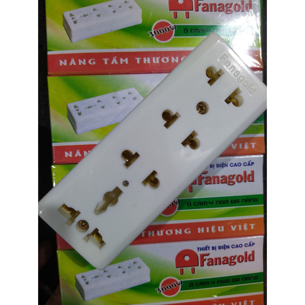 [hộp 10 ổ cắm] ổ cắm chịu tải 3000w Fanagold 4 ngả | Shopee Việt Nam