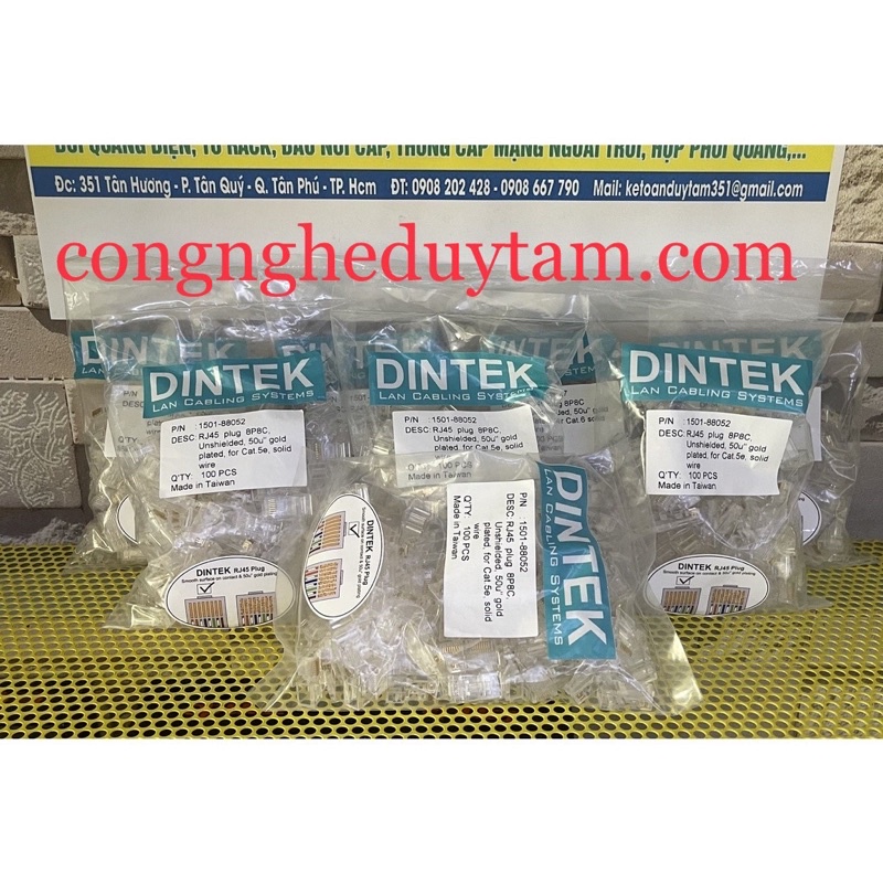 Đầu mạng RJ45 DINTEK UTP Cat.5e (P/N: 1501-88052) | Shopee Việt Nam
